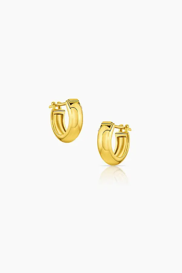 Velvet By Graham & Spencer Vince Huggie Hoops Thatch