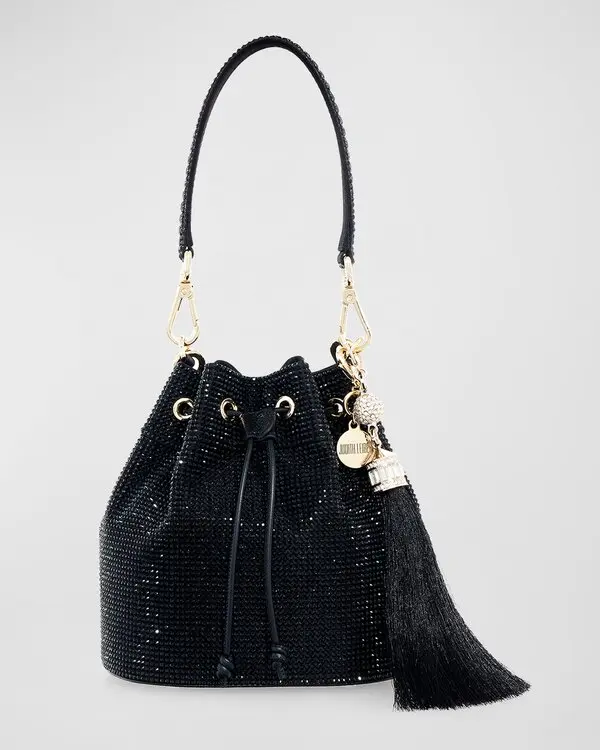 Judith Leiber Piper Medium Bucket Bag - Champagne Jet