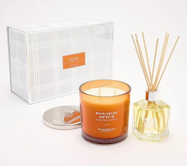 HOMEWORX BY SLATKIN + CO. As Is Holiday Spicecandle Set