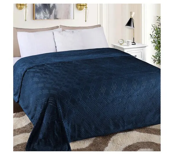 SUPERIOR Diamond Flannel Fleece Ultra-soft Blan Ket Twin
