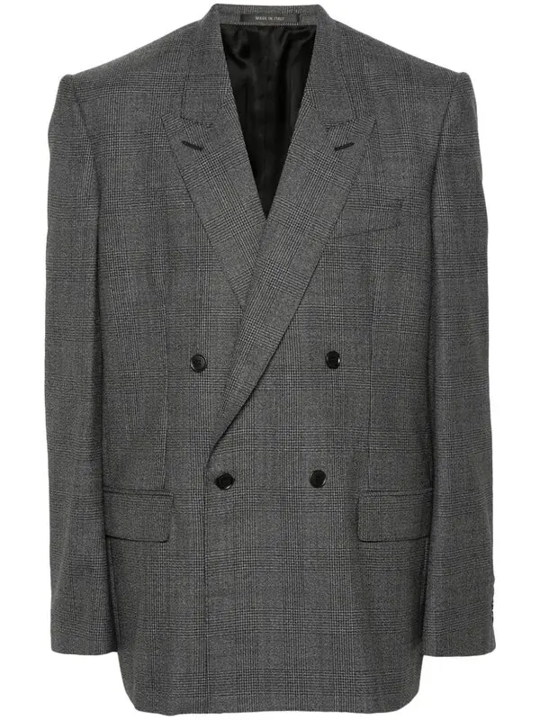 Balenciaga Checked Double-breasted Blazer
