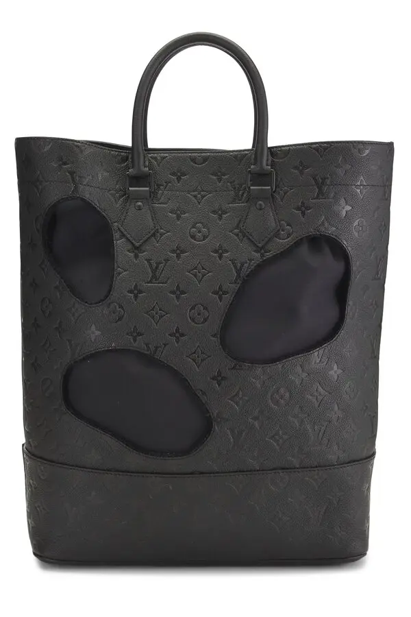 LOUIS VUITTON Comme Des Garçons X Monogram Empreinte Bag With Holes Mm