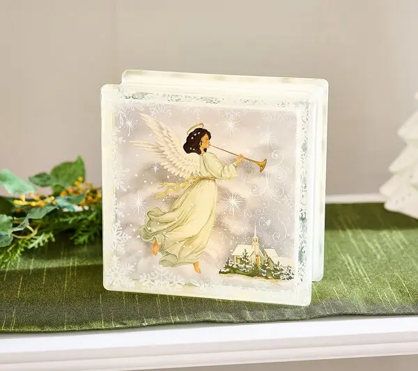 VALERIE PARR HILL As Is Illuminated 7.5' Glass W/ Scene Valerie