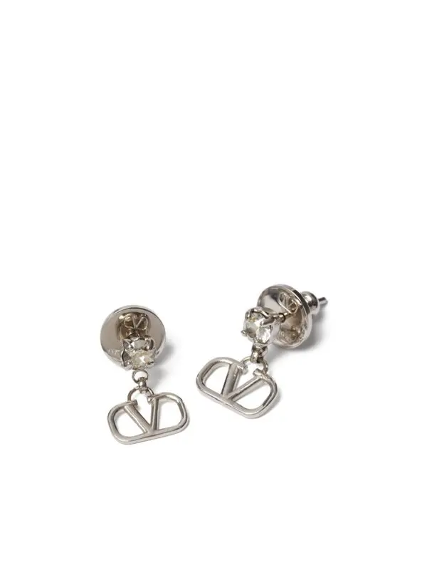 Valentino Garavani Vlogo Signature Drop Earrings - Silver