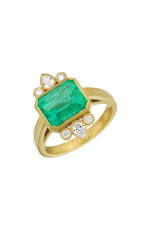 Bony Levy El Mar 18k Gold Emerald & Diamond Ring - 18k Yellow Gold ...