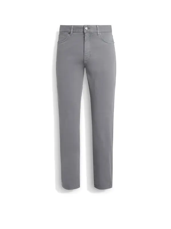 Zegna Stretch Cotton Roccia Jeans - Light Grey