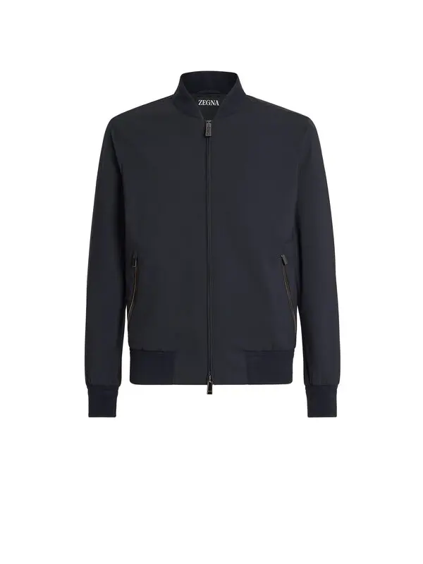 Zegna Trofeo Elements Wool Bomber - Navy Blue