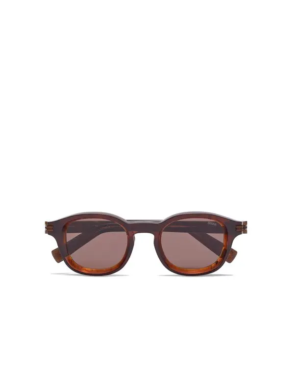 Zegna Aurora I Acetate Sunglasses - Dark Foliage