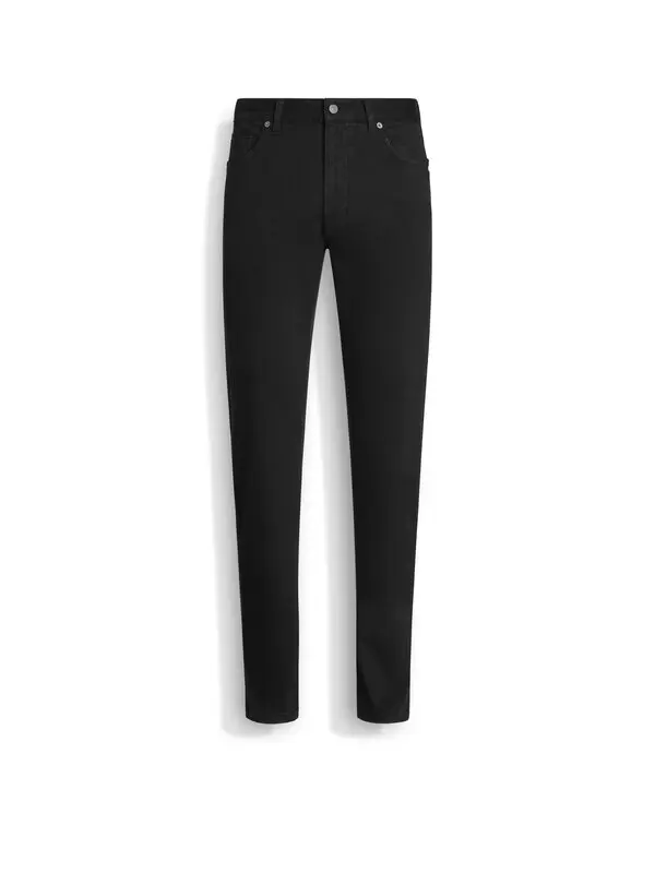 Zegna Roccia Stretch Cotton Jeans - Black