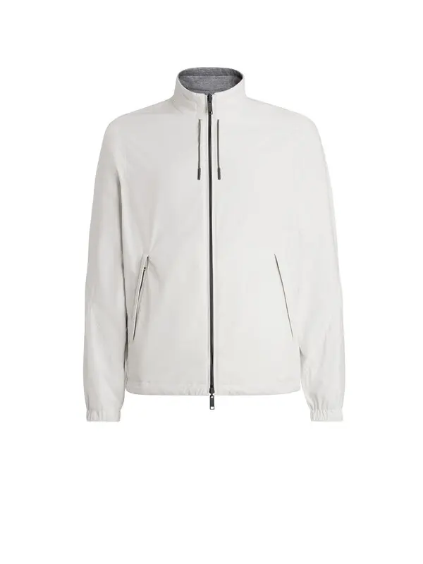 Zegna Microfiber Reversible Brezza Blouson - White/grey