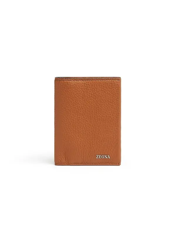 Zegna Deerskin Passport Case - Foliage
