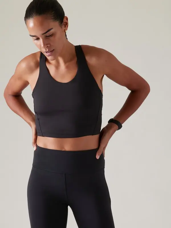 Athleta Ultimate Longline Bra A-c - Black | Editorialist