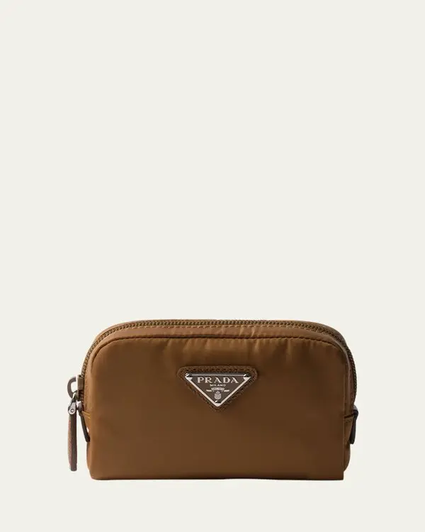 Prada Re-nylon Travel Pouch Bag - Brandy