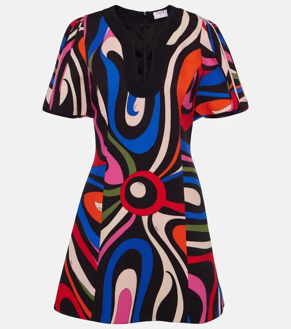 Emilio Pucci Marmo Minidress - Multicoloured