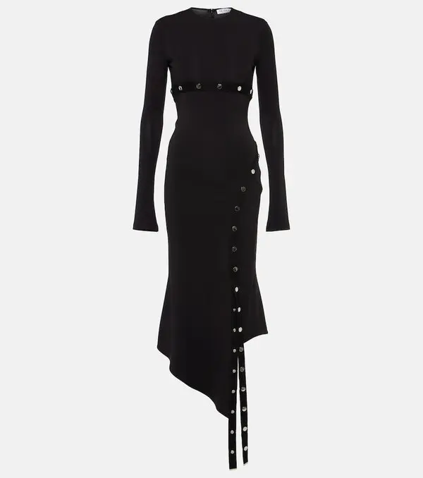 Attico Asymmetric Midi Dress