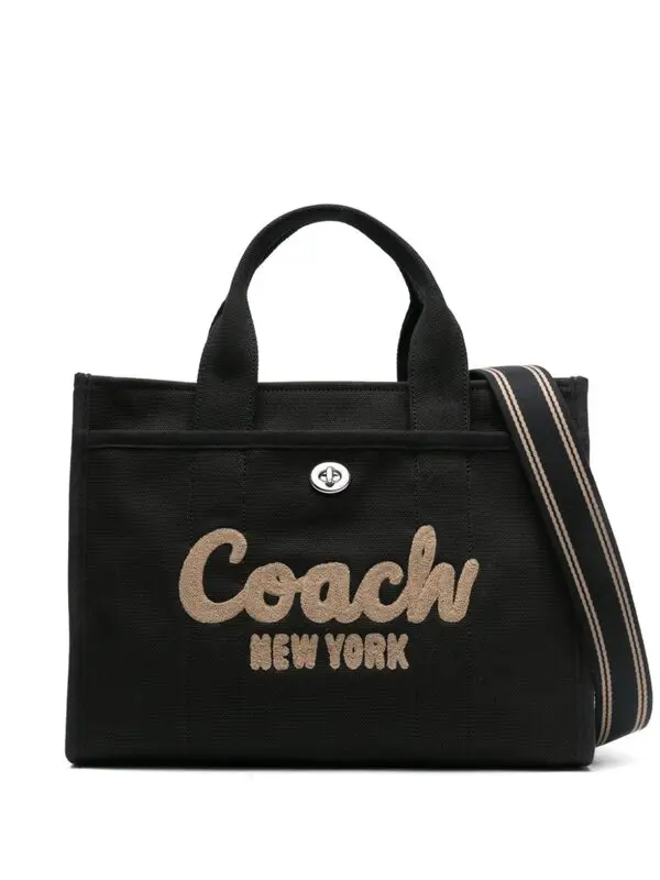 Coach Field Logo-appliqué Tote Bag - Black