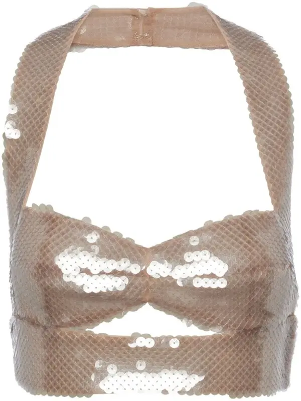 Prada Sequin-embellished Tulle Top