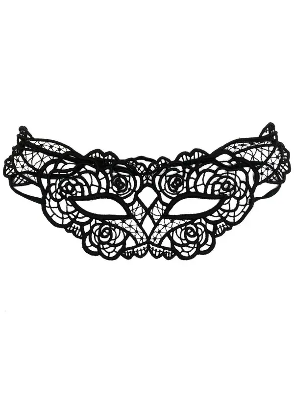 Fleur Du Mal Rose Guipure Eye Mask