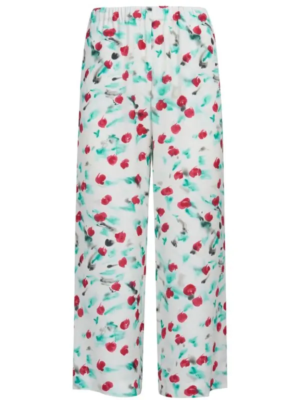 Marni Floral-print Cropped Trousers