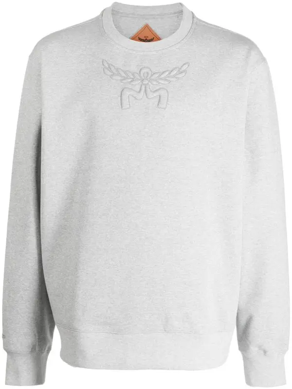 Mcm Laurel Logo-embroidered Sweatshirt
