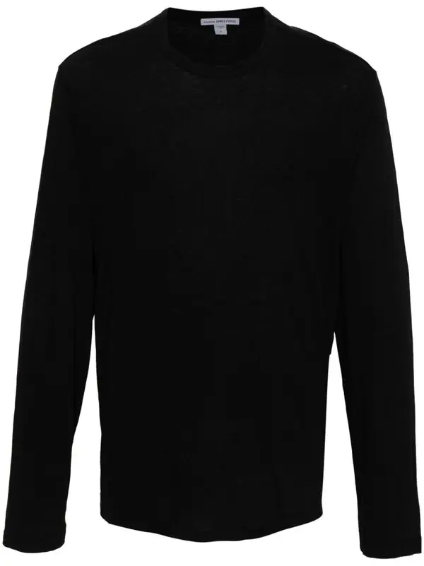 JAMES PERSE Long-sleeve Cotton T-shirt - Black