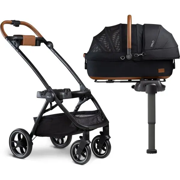 TAVO PETS Maeve™ Medium Rigid 3-in-1 Pet Car Seat & Stroller - Onyx