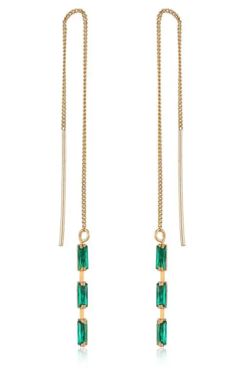 Ettika Cubic Zirconia Baguette Threader Earrings