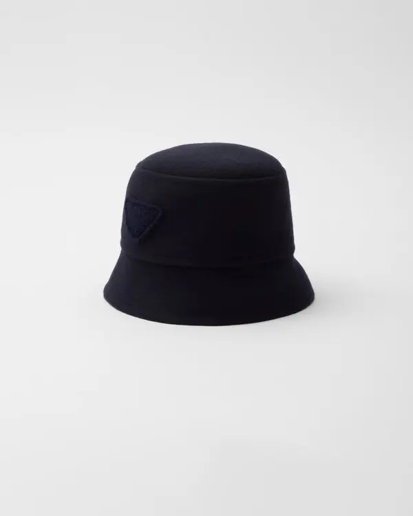Prada Velour Cloth Bucket Hat - Navy