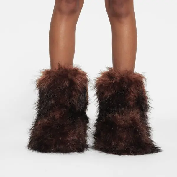 SKIMS Faux Fur Boot - Cocoa