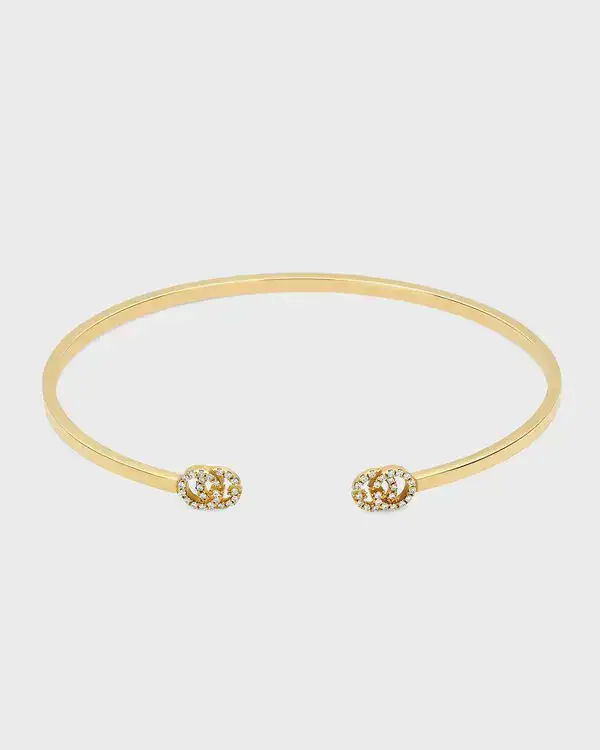 Gucci Gg Running Diamond Bangle - Yg | Editorialist