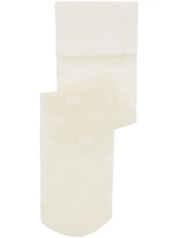GANNI Embroidered Semi-sheer Socks
