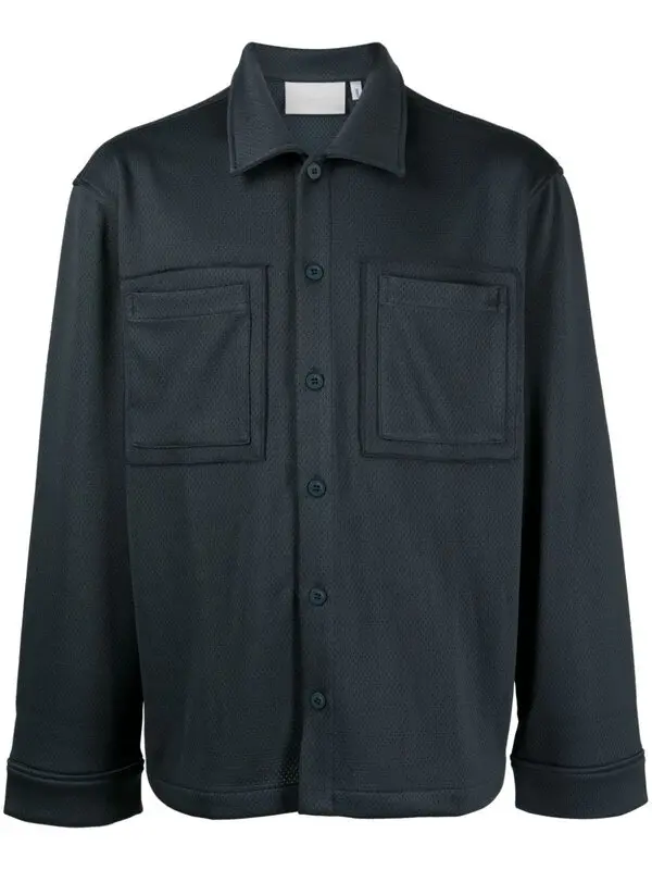 OFF DUTY Tiller Mesh-design Shirt - Blue