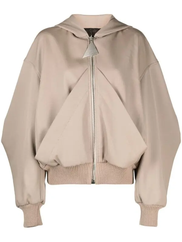 Attico Virgin-wool Bomber Jacket - Brown