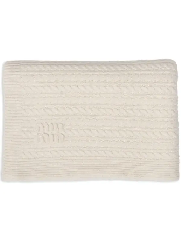 Miu Miu Cable-knit Cashmere Throw