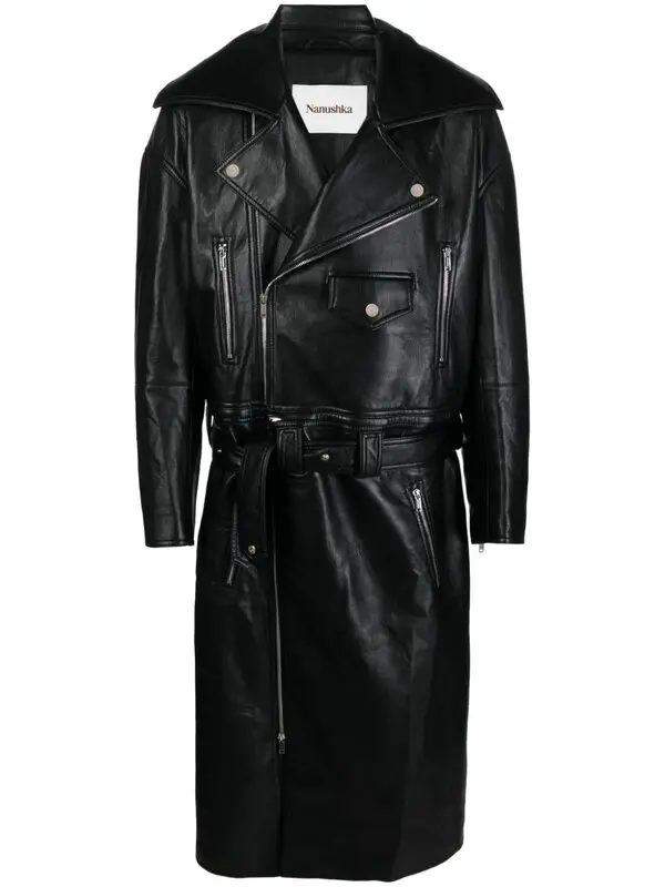 Nanushka Ross Convertible Leather Coat
