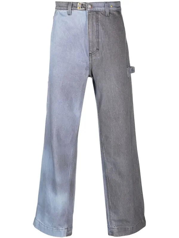 OBJECTS IV LIFE Two-tone Wide-leg Jeans
