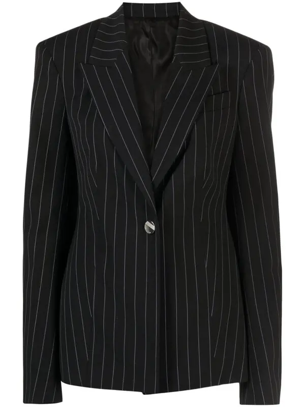 Attico Glen Pinstripe Blazer