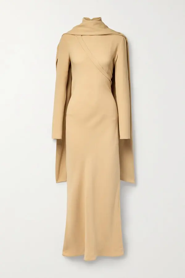 THE ROW Pascal Draped Silk-crepe Maxi Dress - Yellow
