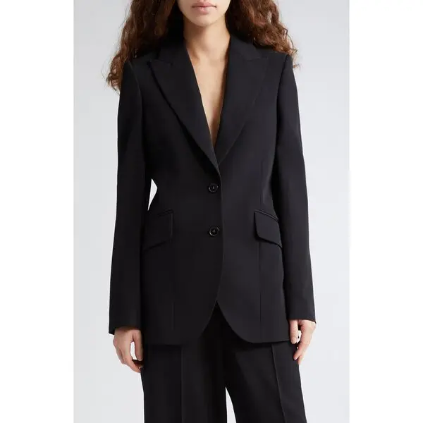 Stella McCartney Iconic Wool Stretch Gabardine Blazer - Black