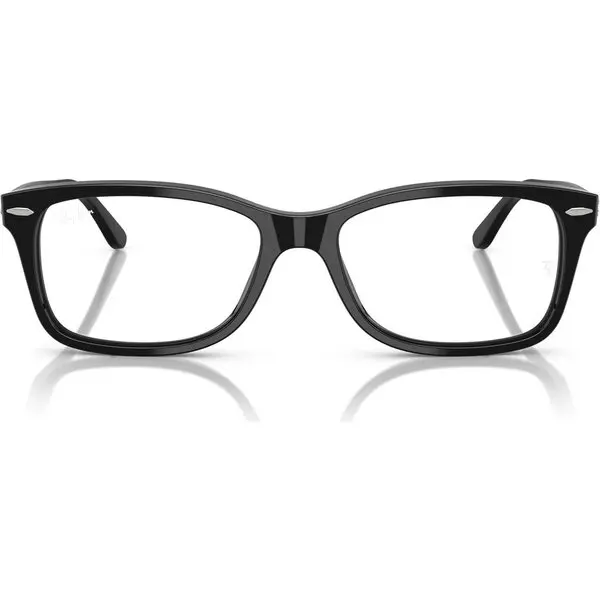 Ray-ban 53mm Square Frame Eyeglasses - Shiny Black
