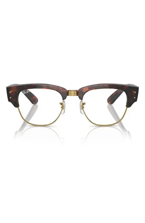 Ray-ban 50mm Mega Clubmaster Square Optical Glasses - Tortoise