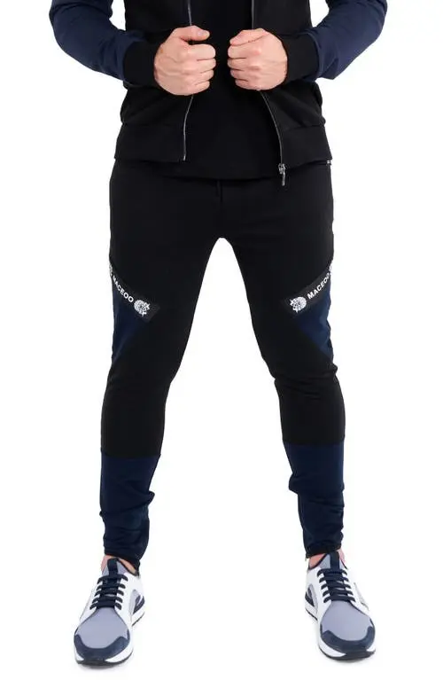 MACEOO Colorblock Joggers - Black
