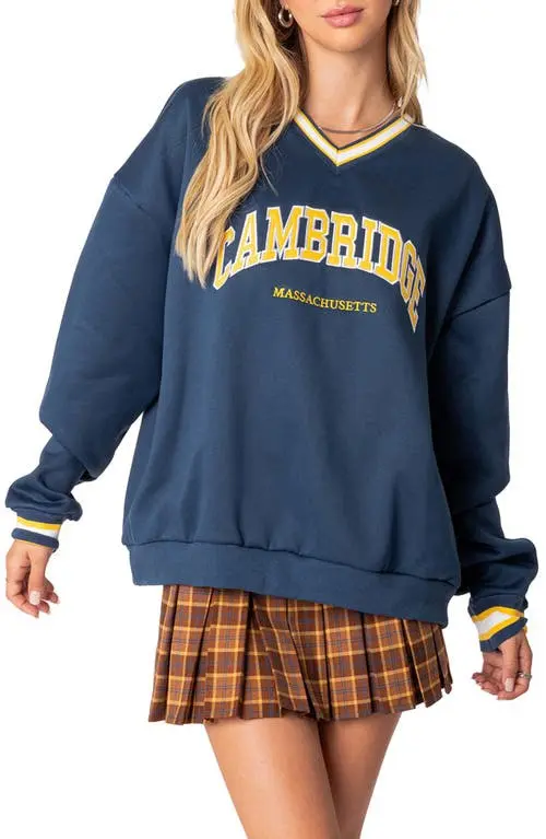 EDIKTED Collegiate Lettering Sweatshirt