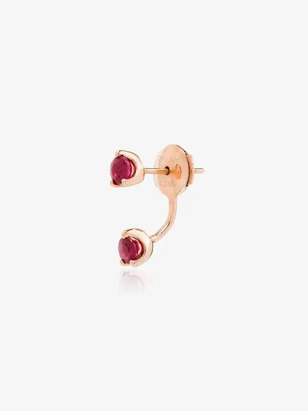 ANITA KO 18k Rose Orbit Ruby Earring - Gold