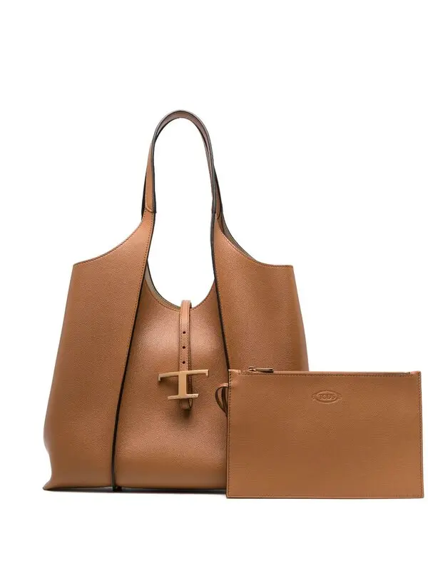 TOD'S T Timeless Medium Leather Tote