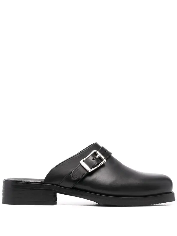 Our Legacy Camion Leather Mules - Black