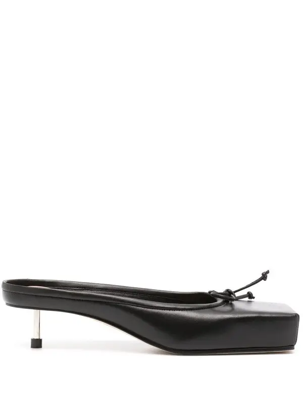 Jacquemus Les Mules Basses Ballet 40 Leather Mules - Black | Editorialist