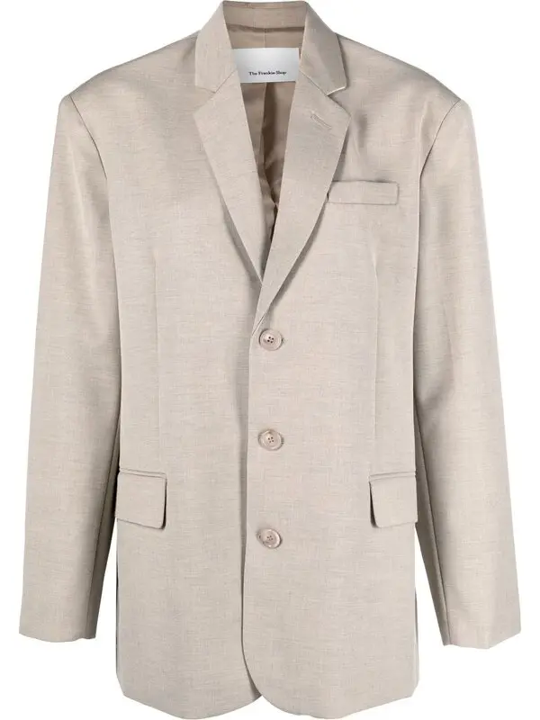 THE FRANKIE SHOP Gelso Oversized Blazer - Neutrals