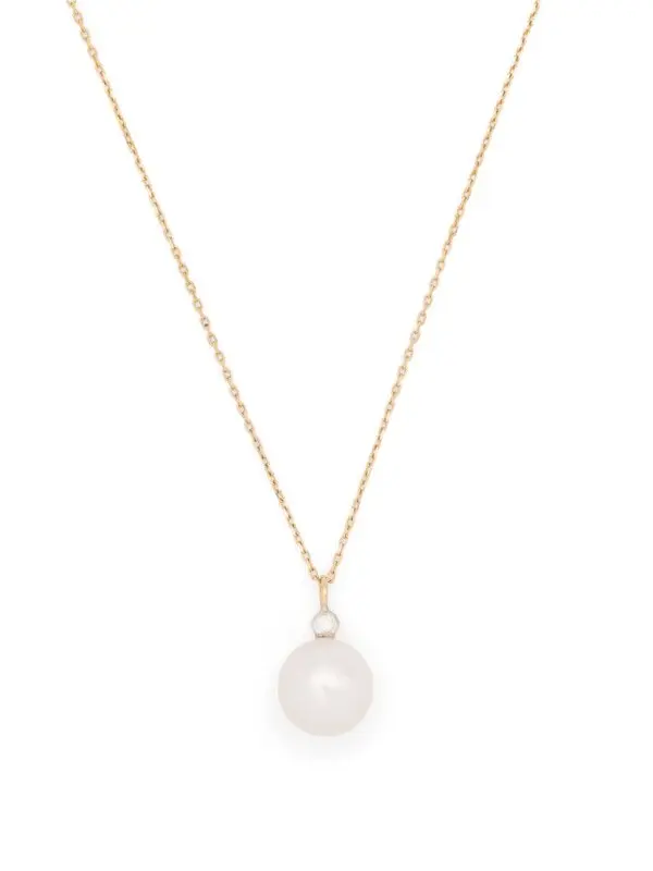 Mateo 14k Yellow Pearl And Diamond Necklace - Gold