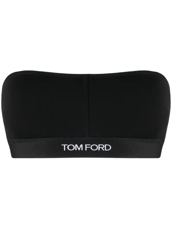 TOM FORD Logo Bandeau Bralette - Black
